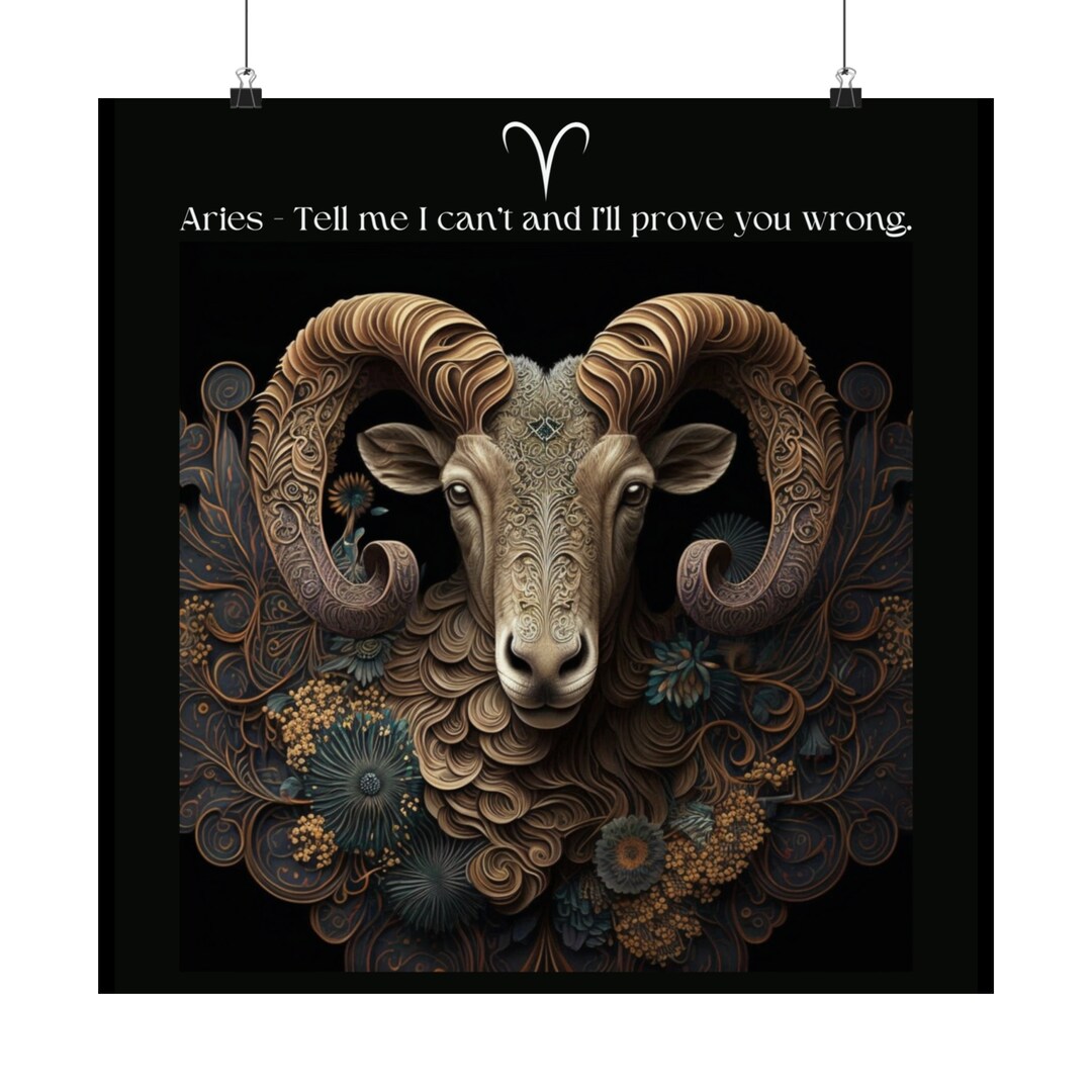 Aries Ram Zodiac Matte Vertical Posters - Etsy