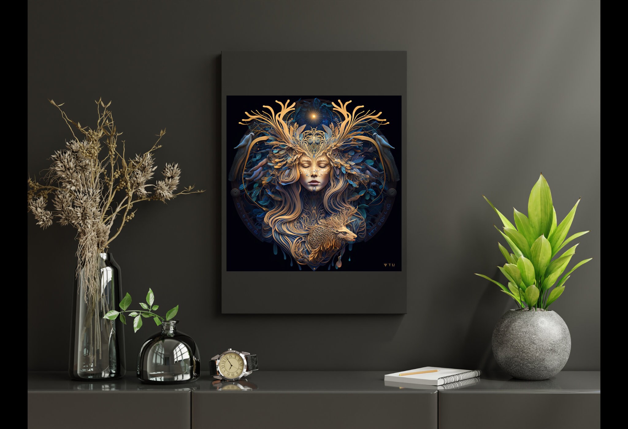 Virgo Horoscope Digital Print - Female Goddess Virgo Zodiac Wall Art ...