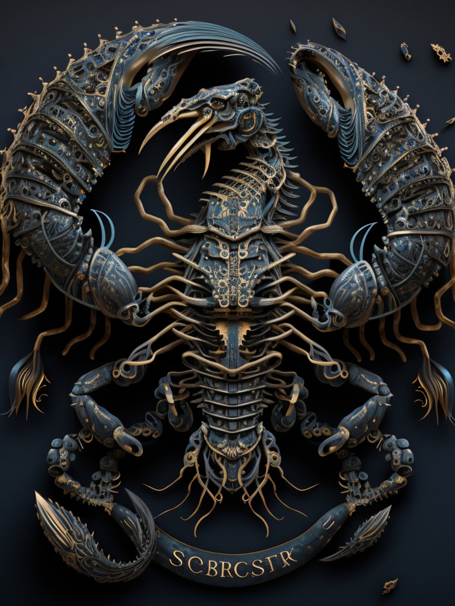 Scorpio Horoscope Digital Print - Animal Symbol of Scorpio Zodiac as ...