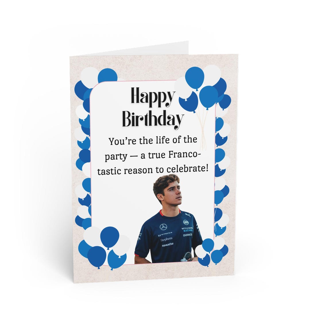 Franco Colapinto Birthday Card - Etsy