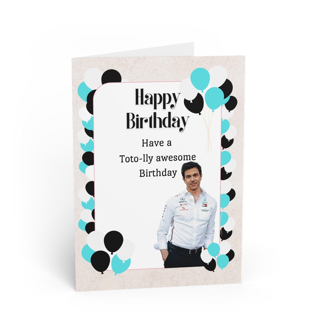 Toto Wolff Birthday Card - Etsy