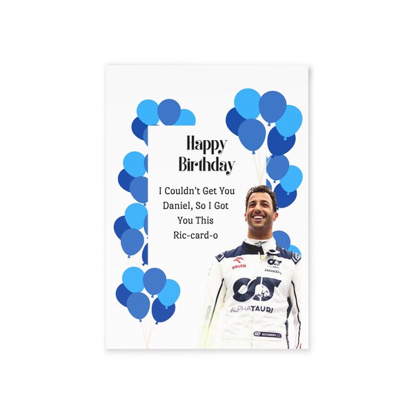 Daniel Ricciardo Birthday Cards - Etsy
