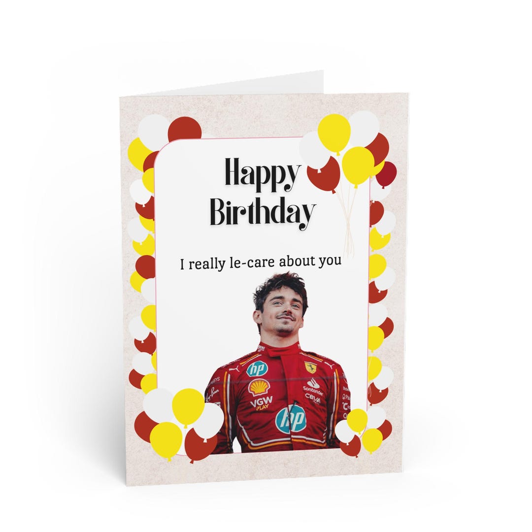 Charles Leclerc Birthday Card - Etsy