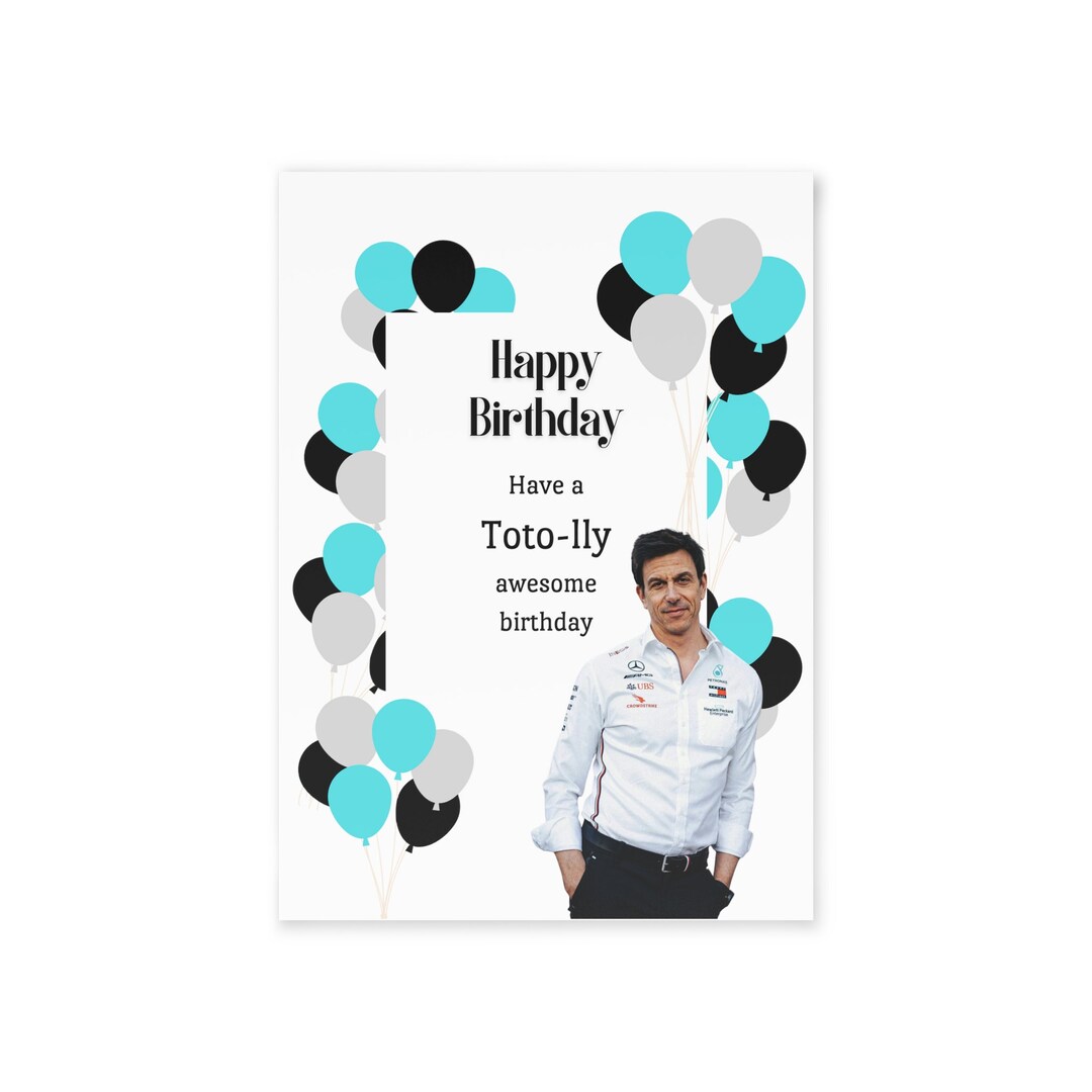 Toto Wolff Birthday Card - Etsy
