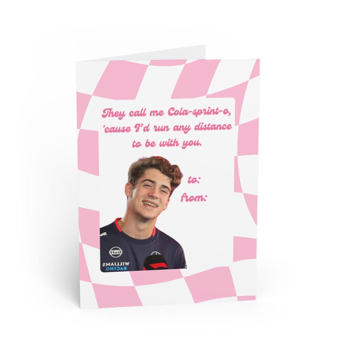 Franco Colapinto Valentines Card - Etsy