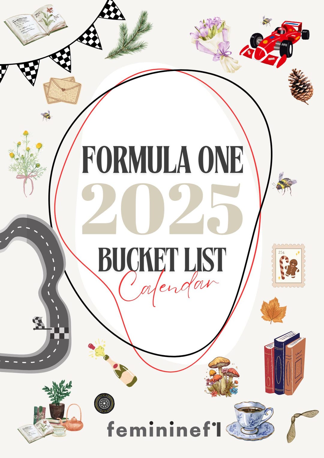 Printable Formula One Bucket List Calendar (2025) - Etsy