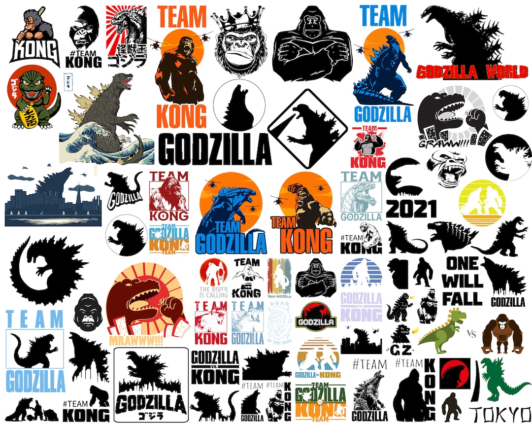 Godzilla Svg Bundle, King Kong Svg Bundle, Godzilla Silhouette ...