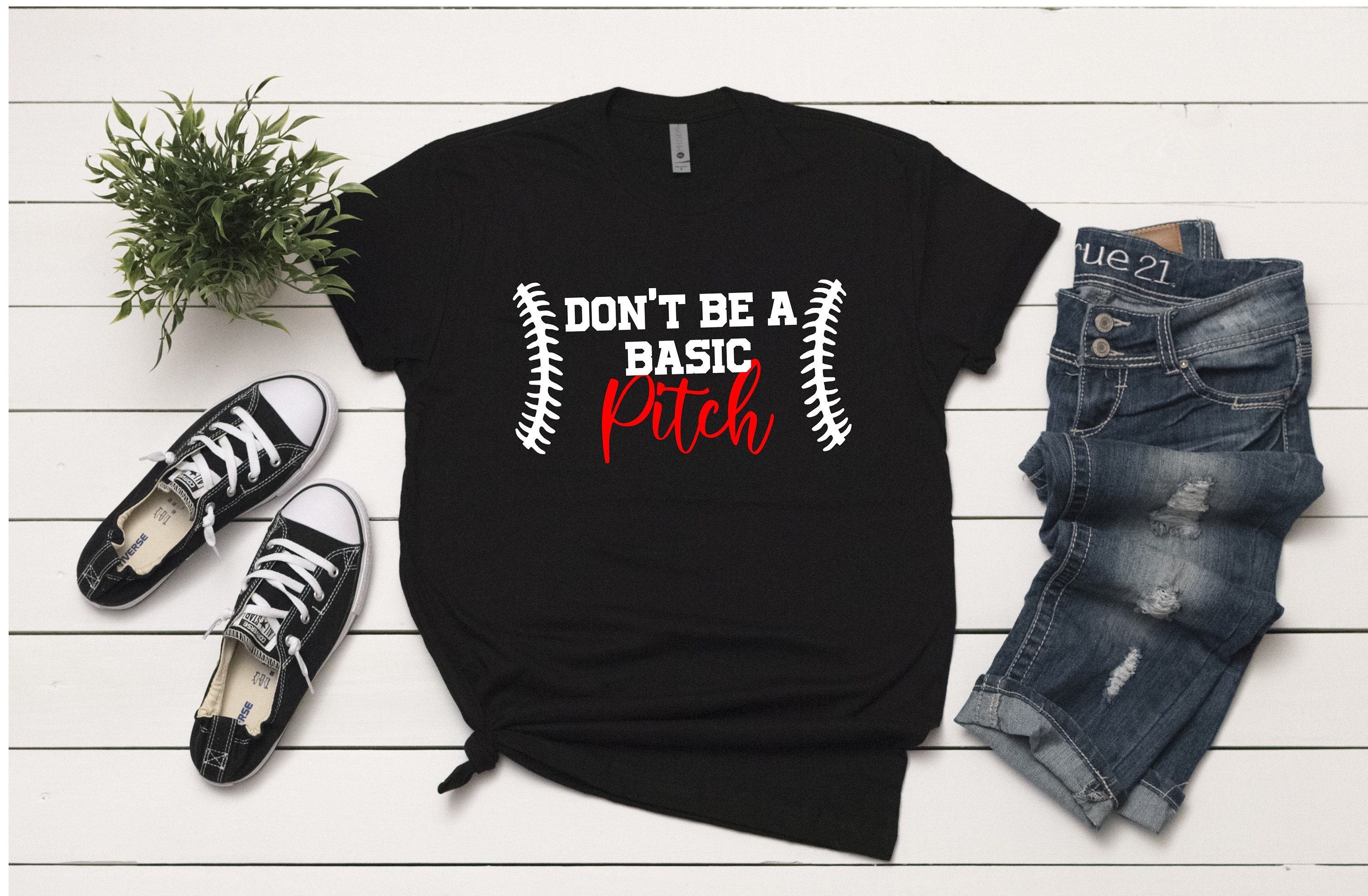 Don't Be a Basic Pitch, Pitcher Shirt, Baseball Mom Shirt, Baseball ...