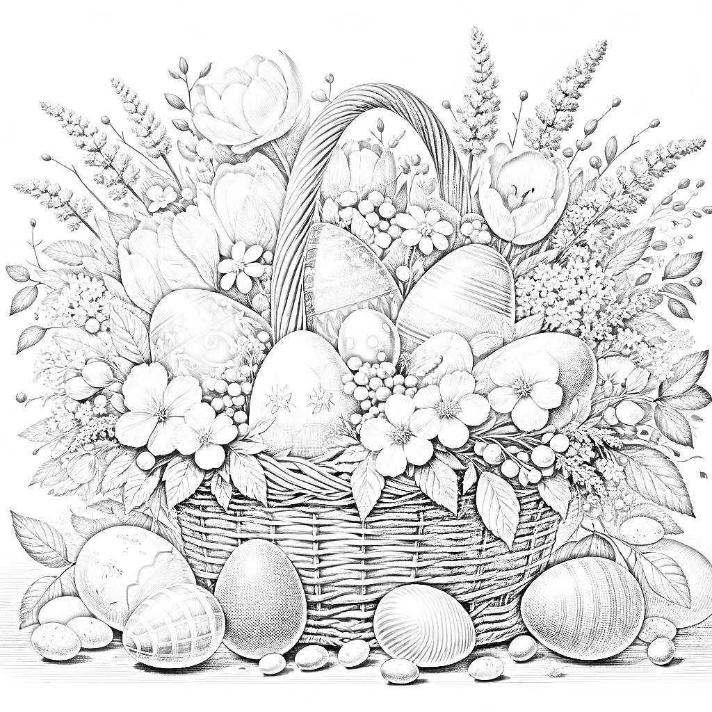 Adult Easter Coloring Pages - Etsy