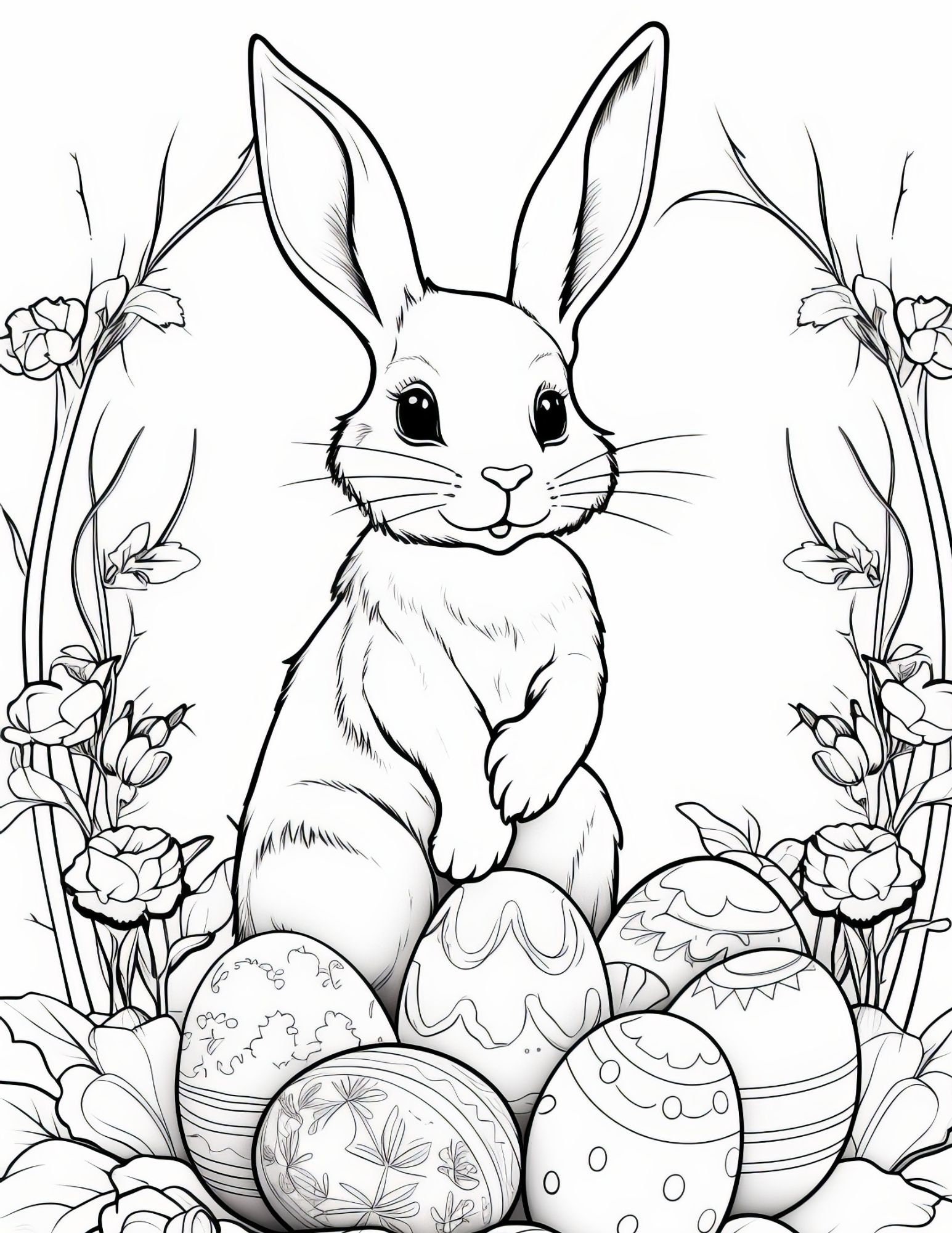 Adult Easter Coloring Pages - Etsy