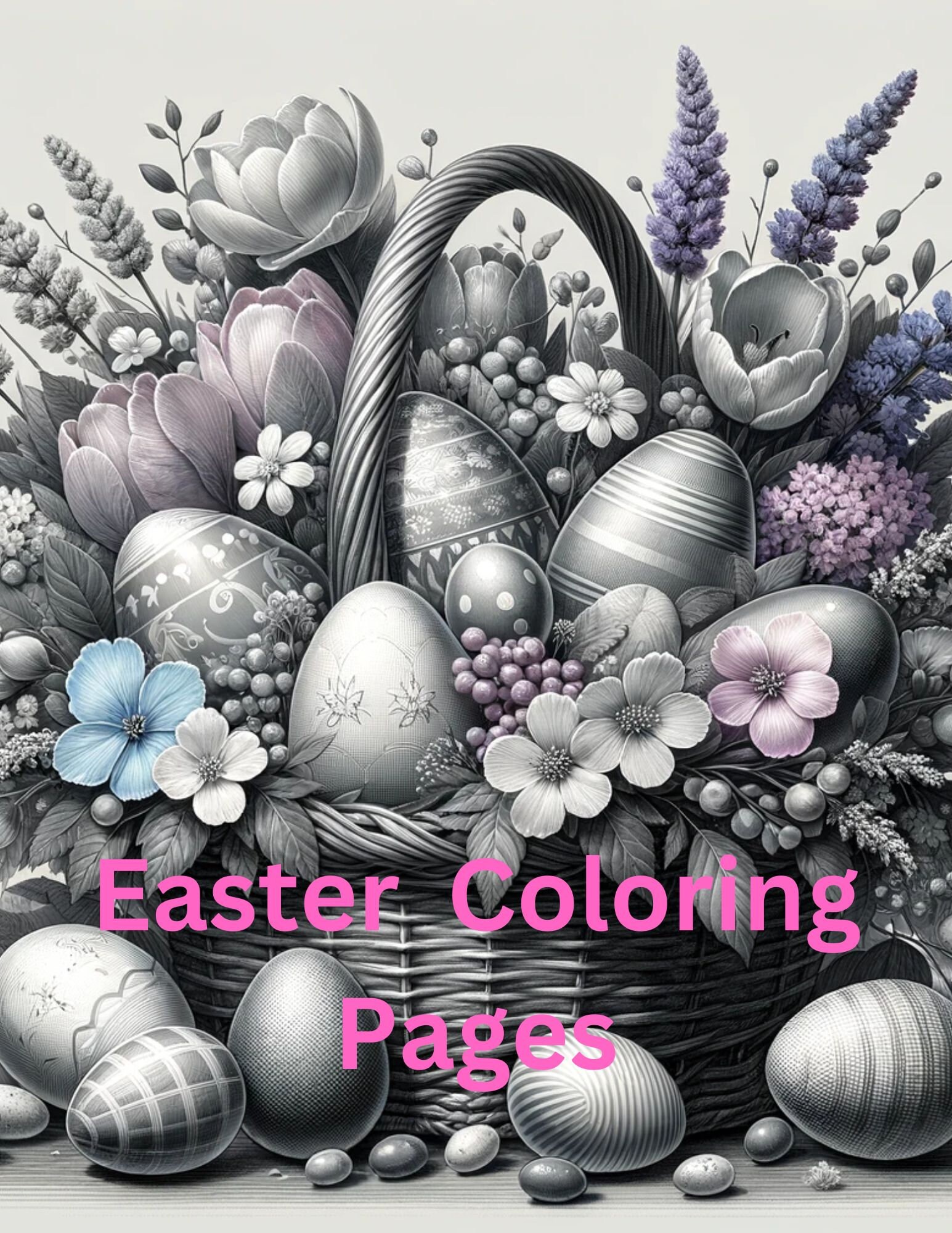 Adult Easter Coloring Pages - Etsy