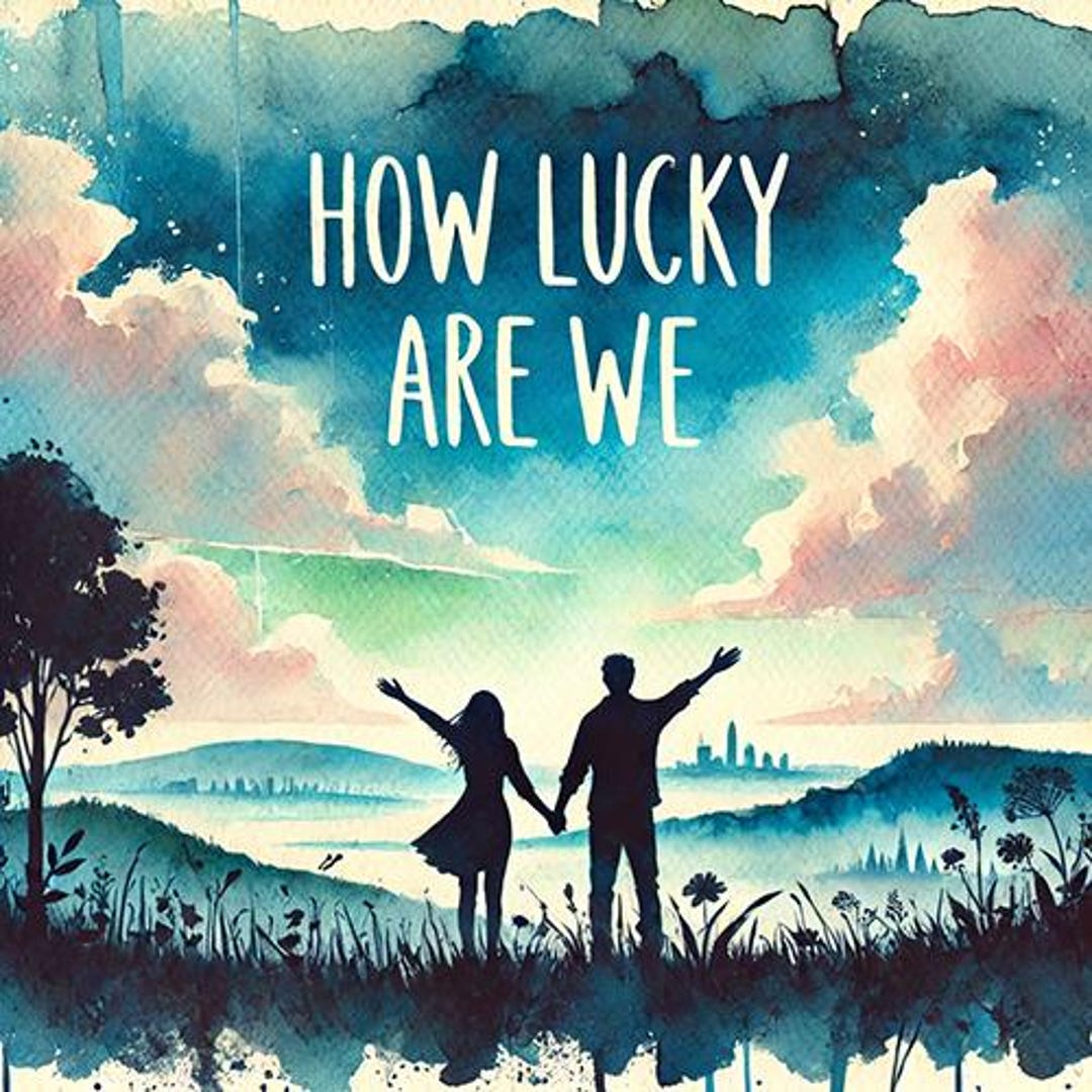 How Lucky Are We Silhouette USA Watercolor Art Print Design Inkxcity - Etsy