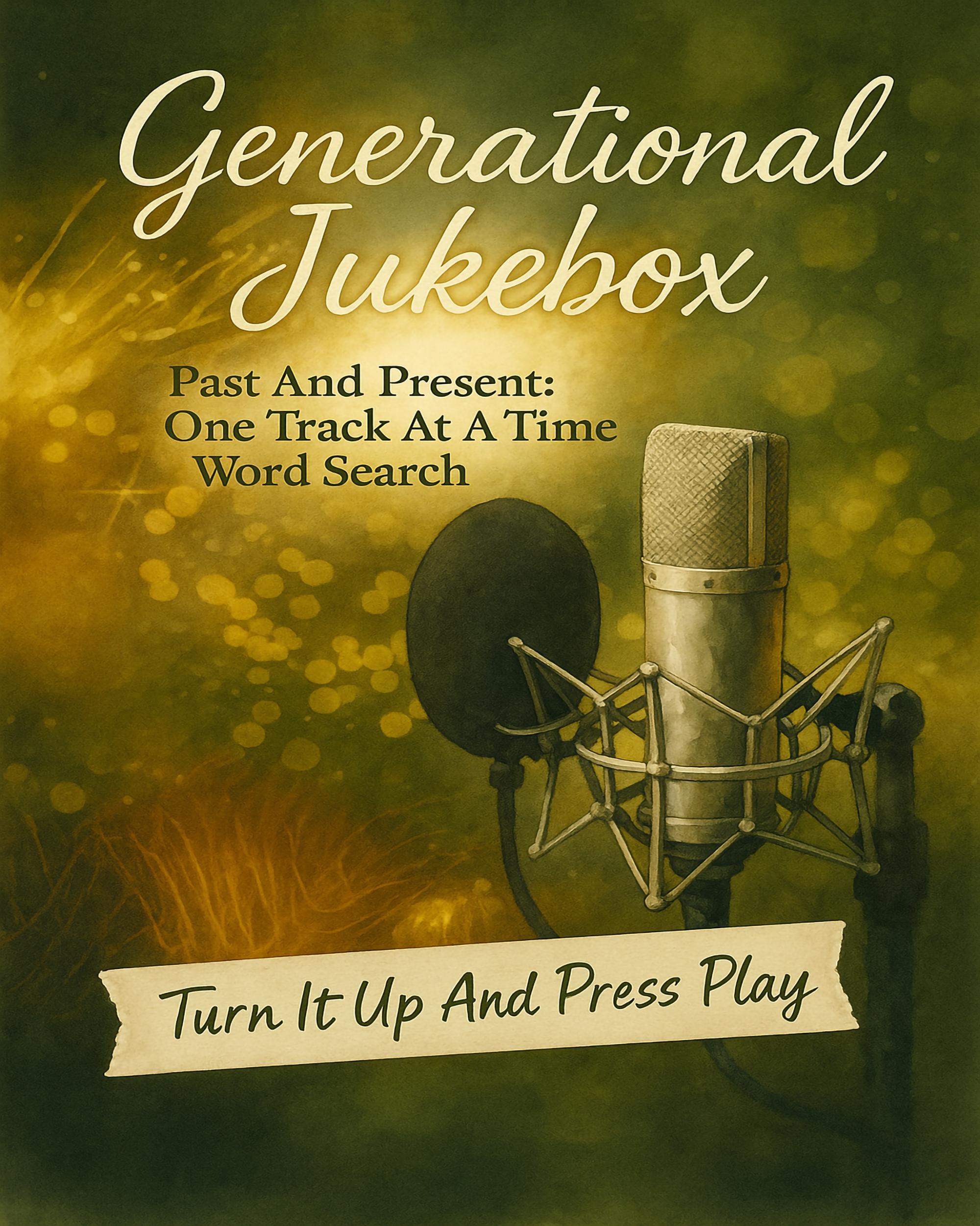 Large Print Word Search Generational Jukebox Edition - Activity Book ...