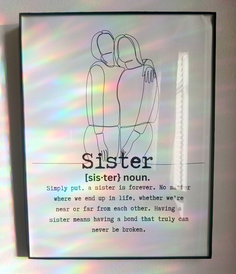 Sister Definition Printable Wall Decor Gifts for Sister - Etsy