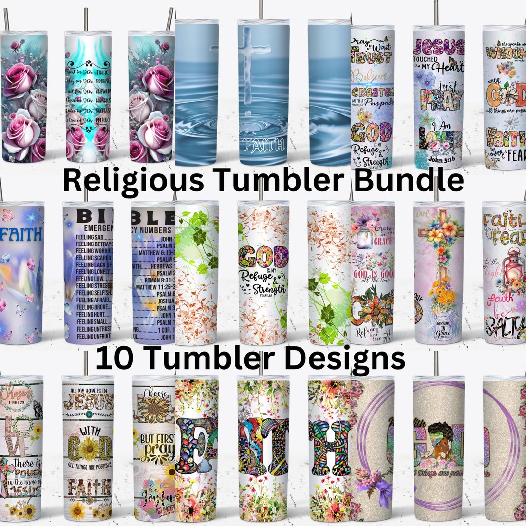 Religious Tumbler Bundle: Christian Bible Verse PNG (digital Download ...