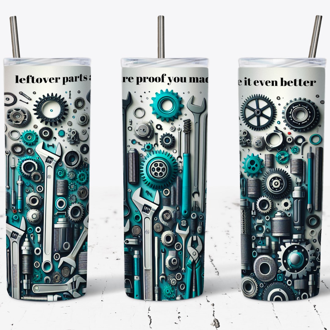Mechanic Tools Tumbler Wrap: Funny Leftover Parts Design (PNG) - Etsy