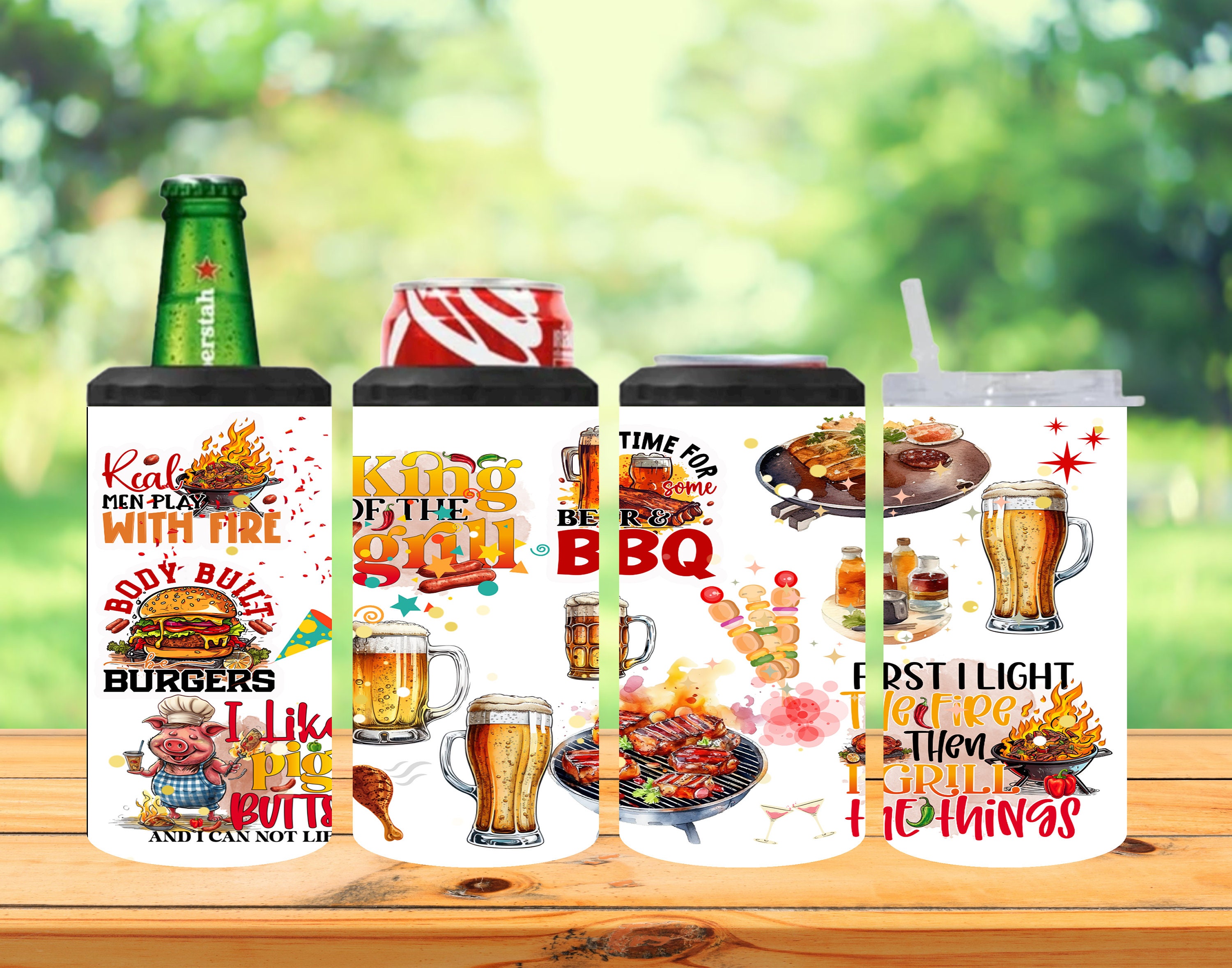 Barbeque Party 4 in 1 Can Cooler PNG, Beer Party, 4 in 1 Can Cooler ...