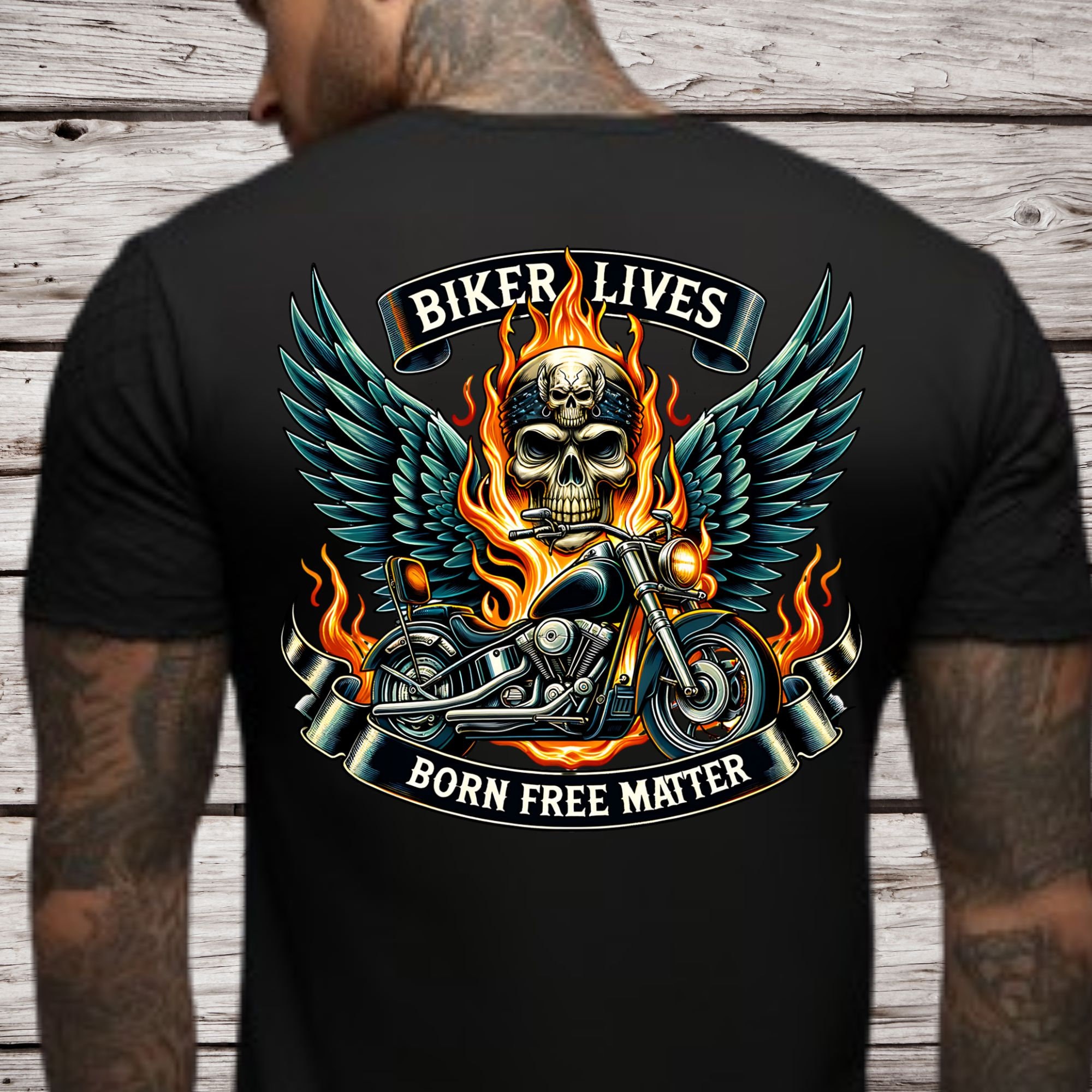 Biker Lives Matter PNG Sublimation Design, Hell Rider Png, Flaming Bike ...