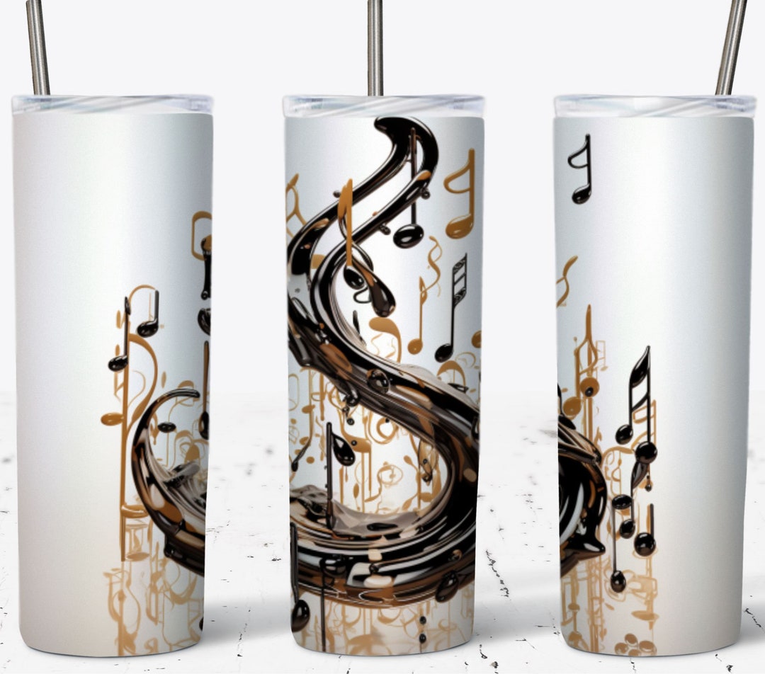 Musical Notes Tumbler Wrap Music Love Chocolate Musical - Seamless ...