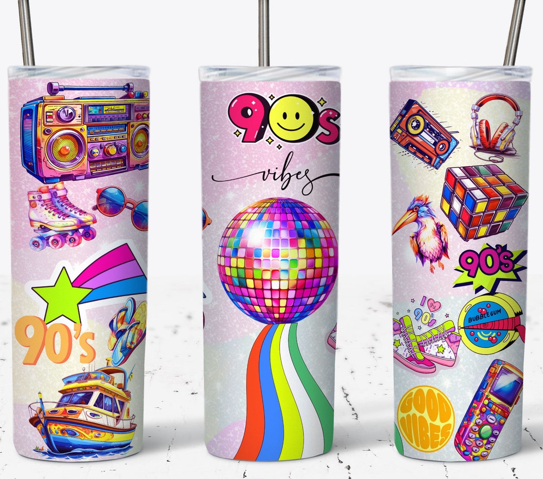 90s Tumbler Wrap, PNG, I Love 90s Gift, 20 Oz. Skinny Tumbler Wrap ...