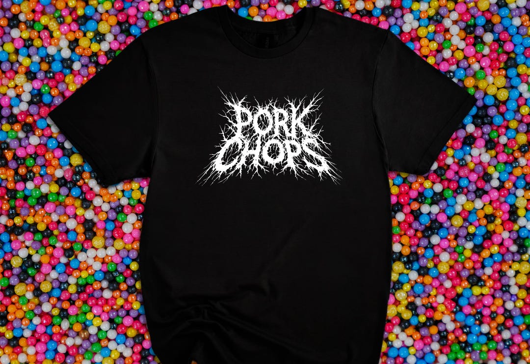 Pork Chops Death Metal Softstyle, Foodie Tee, Funny Food Metal Tee ...