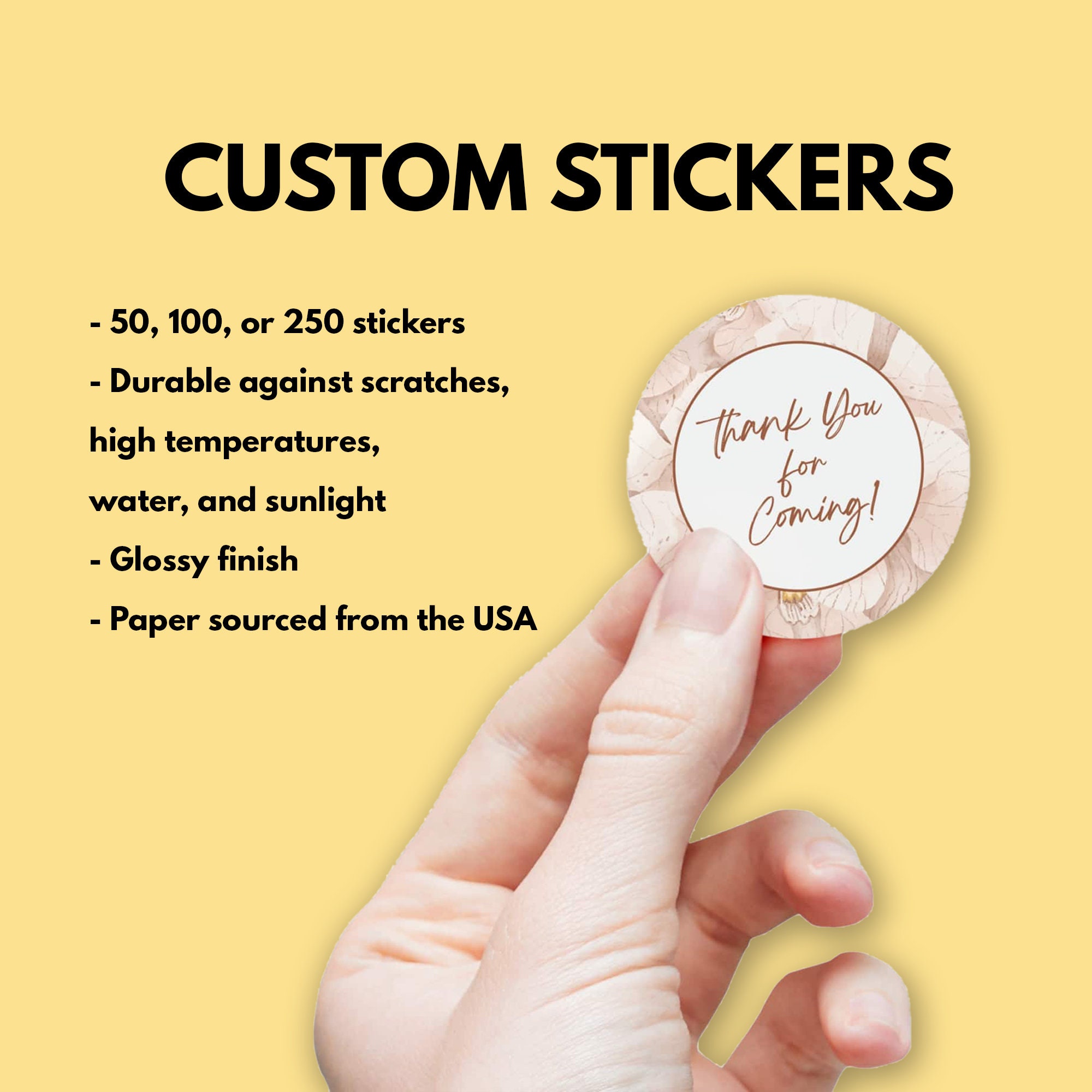 Customizable Sticker, Giveaway Decals Sticker, Personalized Sticker ...