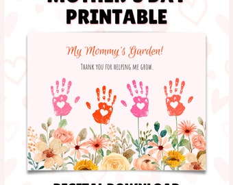 Mother's Day Handprint Art, Handprint Art, Mothers Day Activity, Happy ...