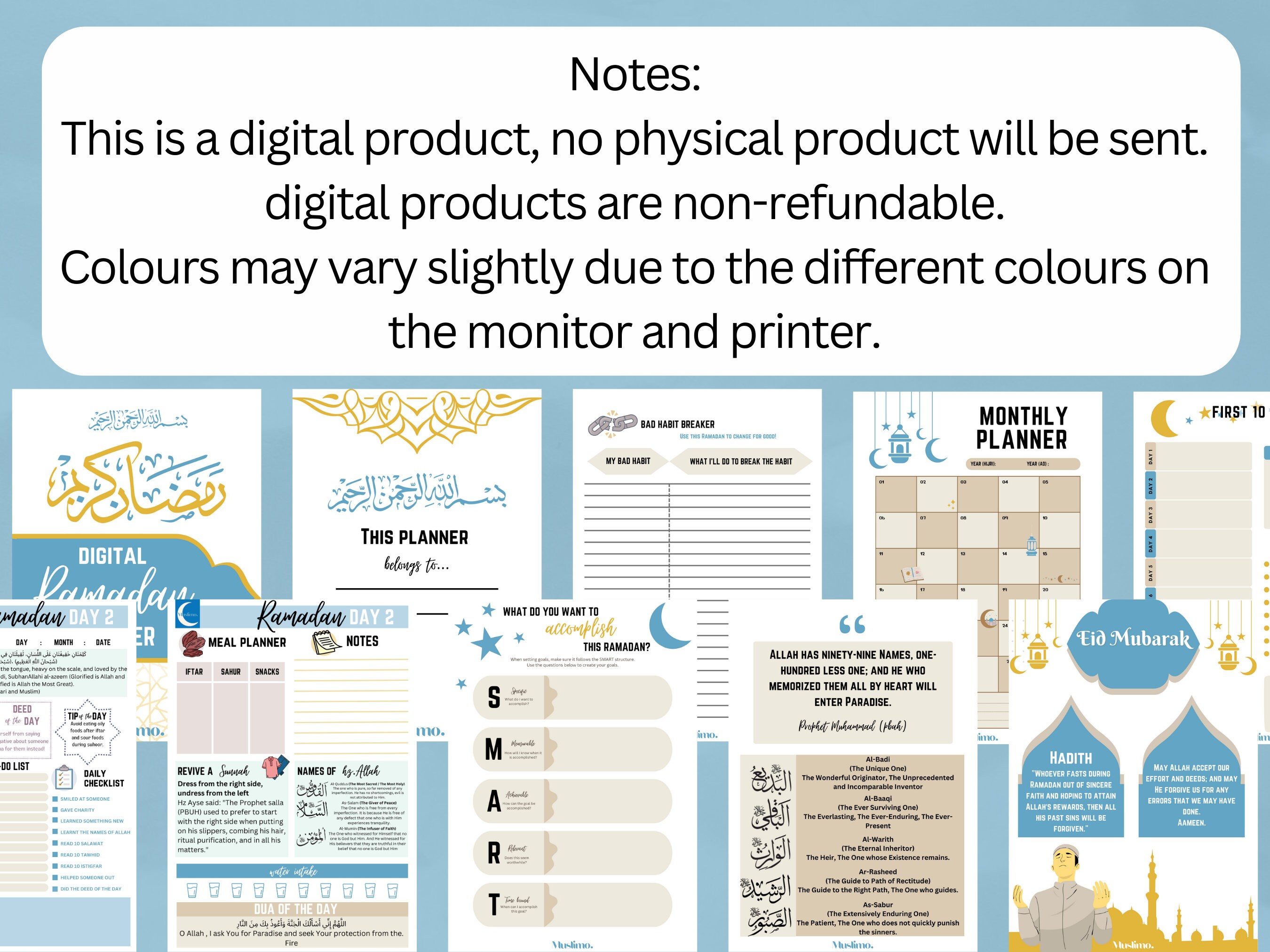 Ramadan Printable Planner | Ramadan Planner 2024 | Ramadan Planner PDF ...
