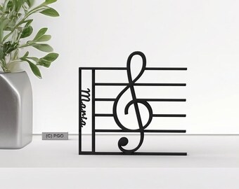 Personalized Music Notes Metal Sign-music Note Decor-music Room Decor ...