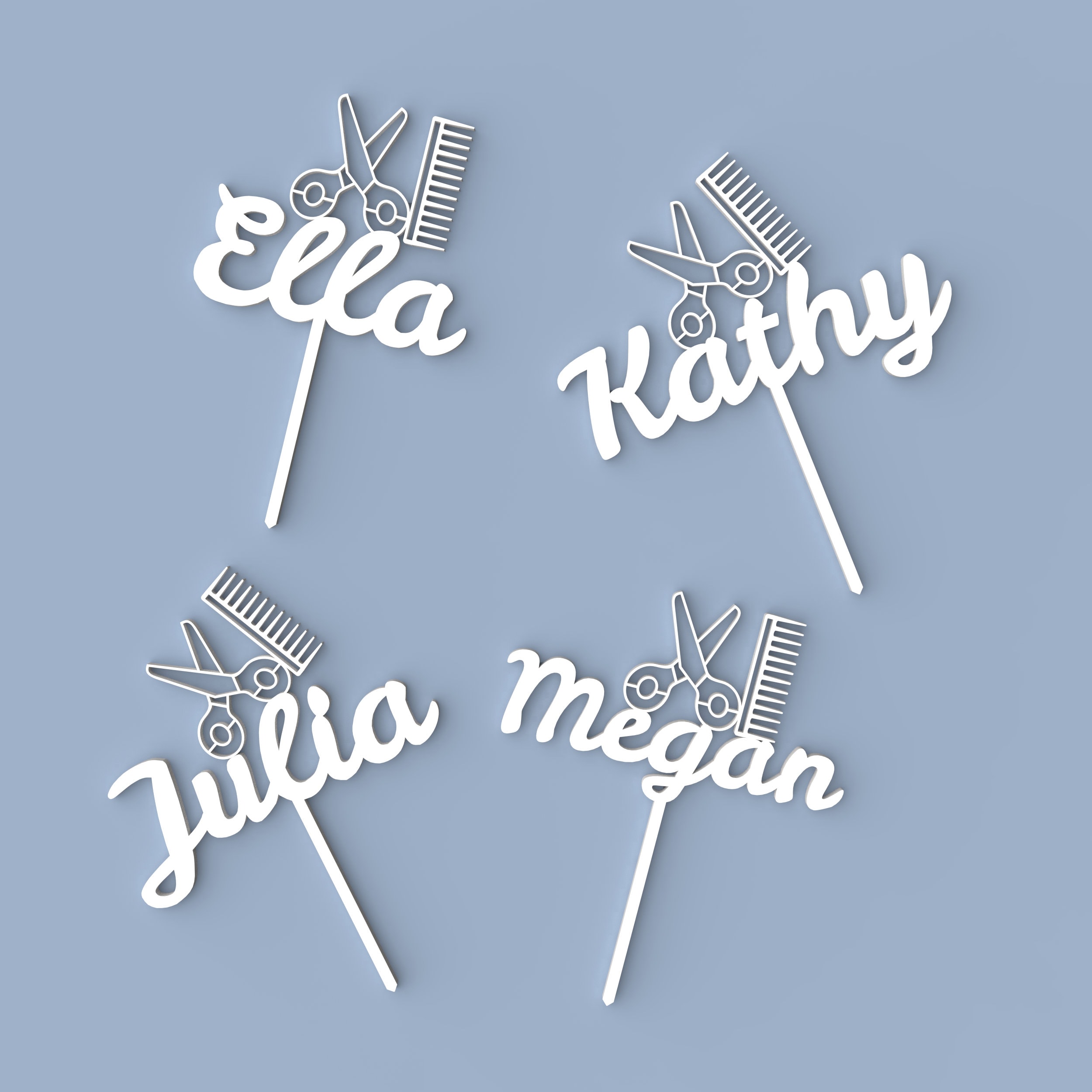 Hairdresser Cake Topper I Hair Stylist Hair Salon Scissors and Comb I ...