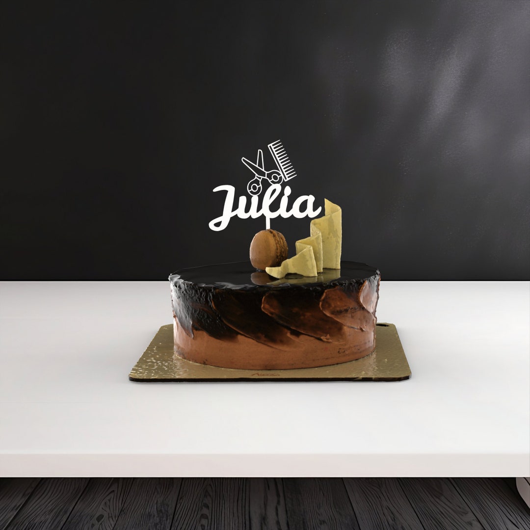 Hairdresser Cake Topper I Hair Stylist Hair Salon Scissors and Comb I ...