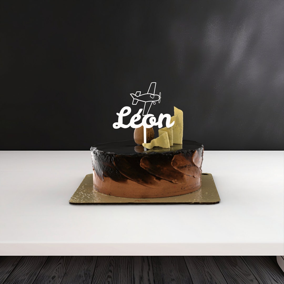 Cake Topper Airplane | Plane Pilot Airline | Happy Birthday Party Boys ...