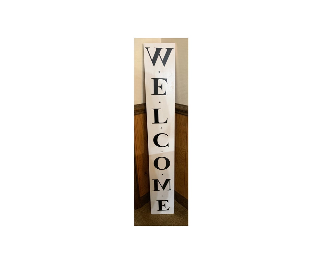 Reversible Welcome/believe Leaner Front Porch Sign - Etsy
