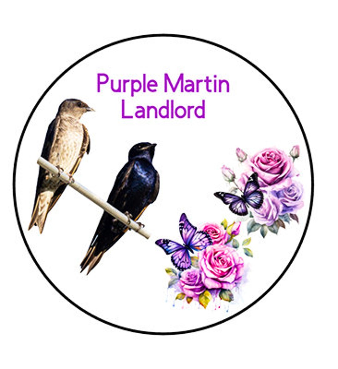 Purple Martins Landlord Decal - Etsy
