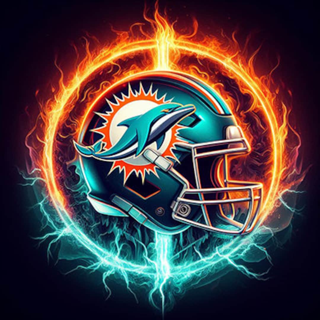 Miami Dolphins Fire and Ice - Etsy