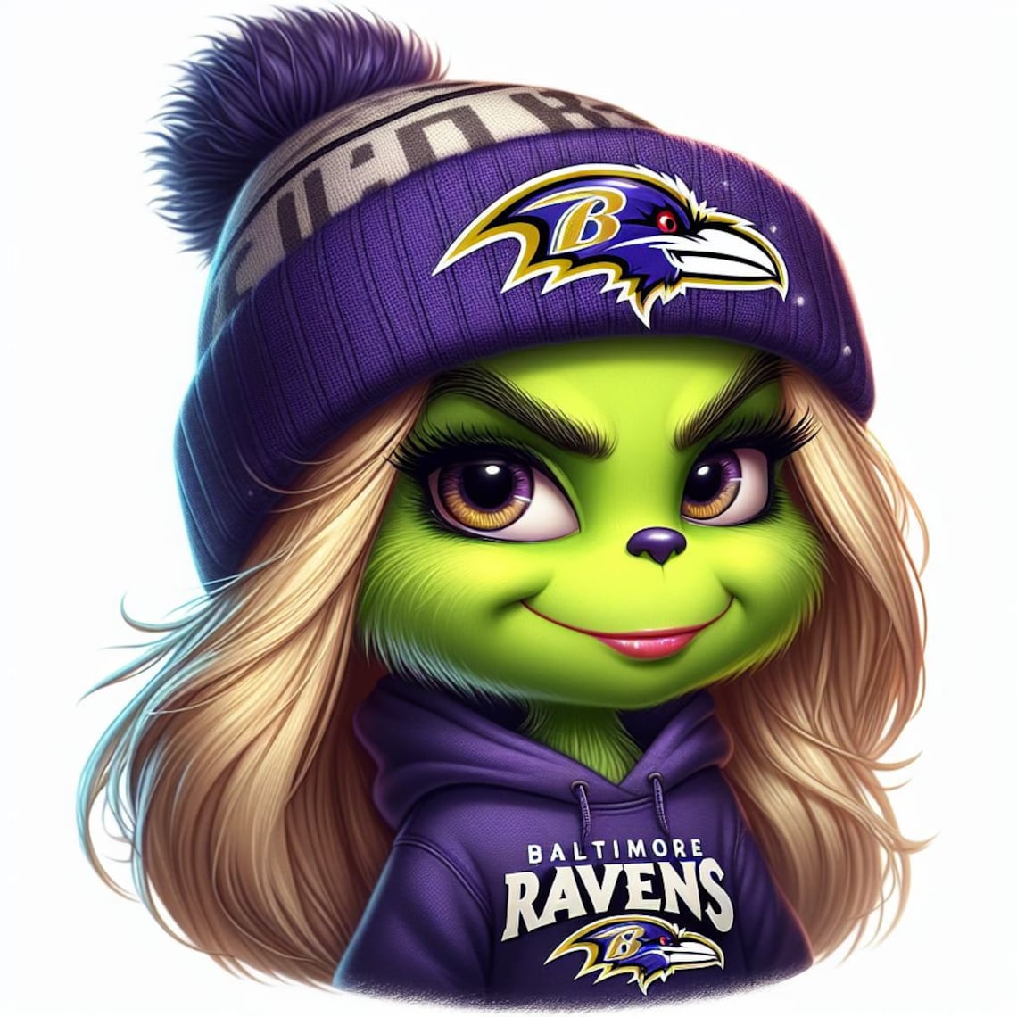 Baltimore Ravens Little Grinch Girl - Etsy