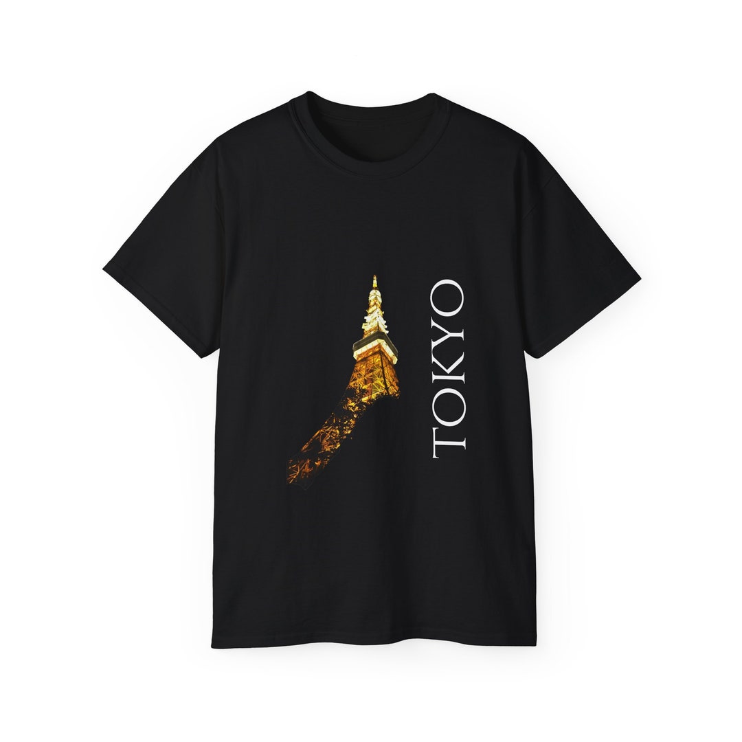 Tokyo, Japan, Toyko Tower Landmark Black Graphic T-shirt - Etsy
