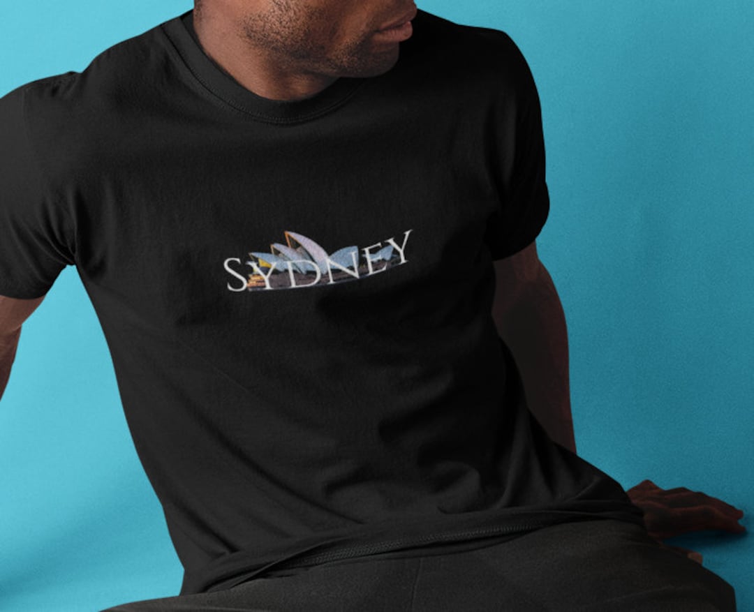 Sydney Opera House, Sydney, Australia Landmark Black Graphic T-shirt - Etsy
