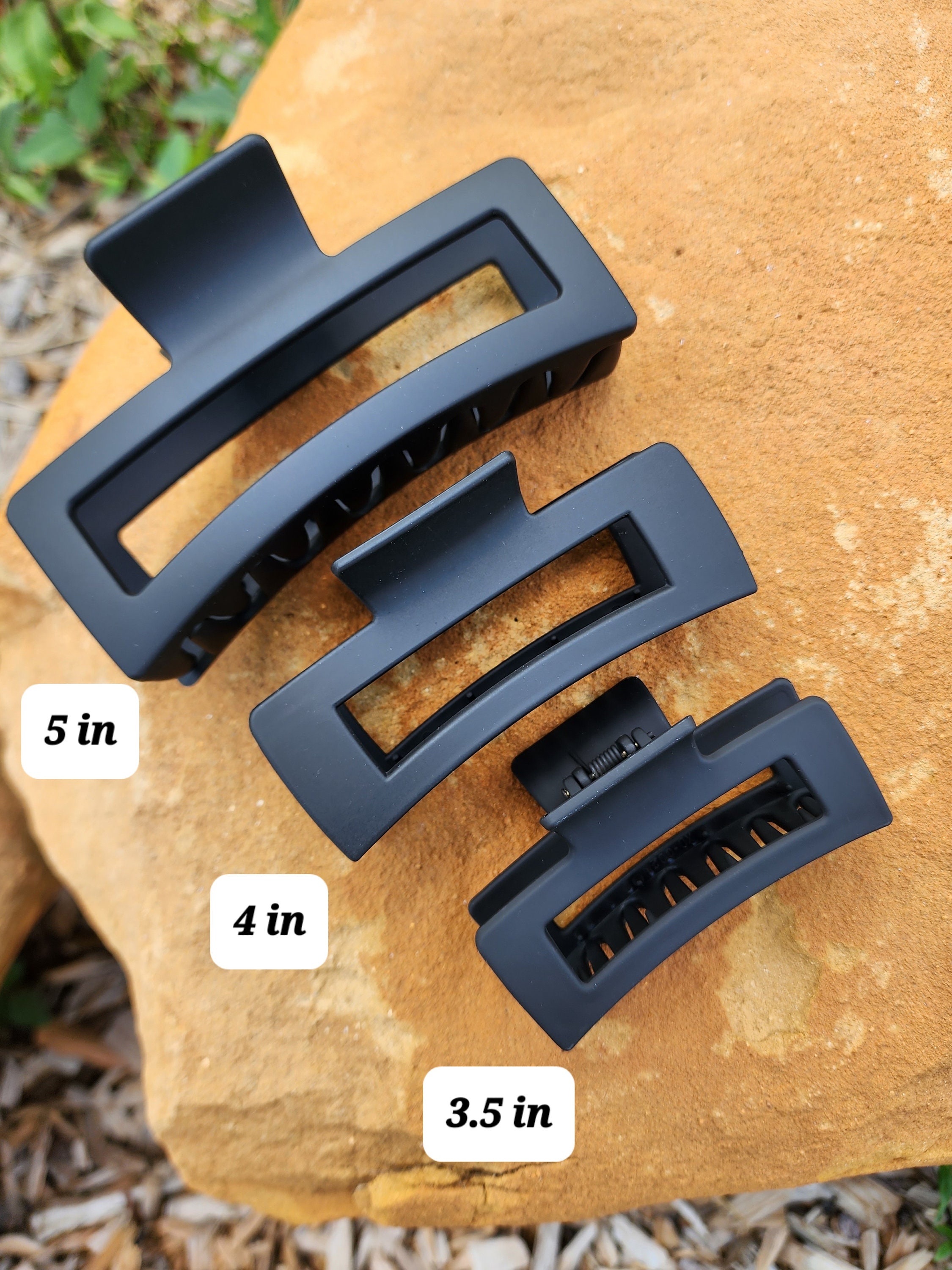 Tooled Leather Western Style Claw Clip, Western Design 2 Leather Hair ...