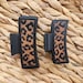 Cheetah Print Claw Clip Tooled Leather, Leopard Print Engraved Leather ...