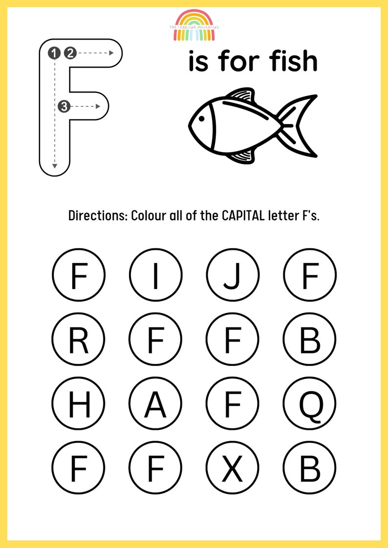 Letter Recognition uppercase Letters - Etsy