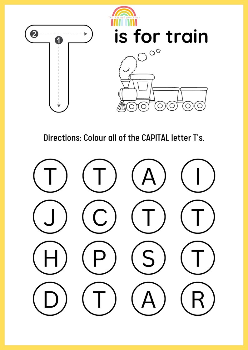 Letter Recognition uppercase Letters - Etsy