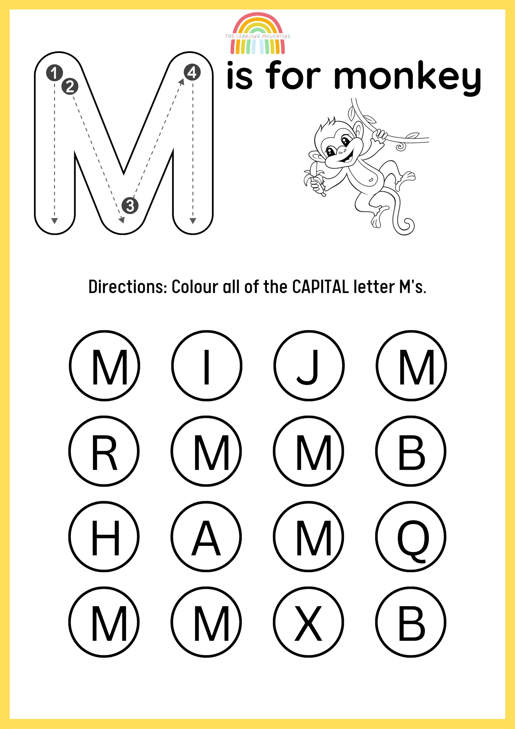 Letter Recognition uppercase Letters - Etsy