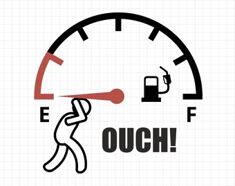 Gas Gauge SVG, Empty Gas Gauge, Fuel Gage Empty Gas Man, Gas Tank Decal ...