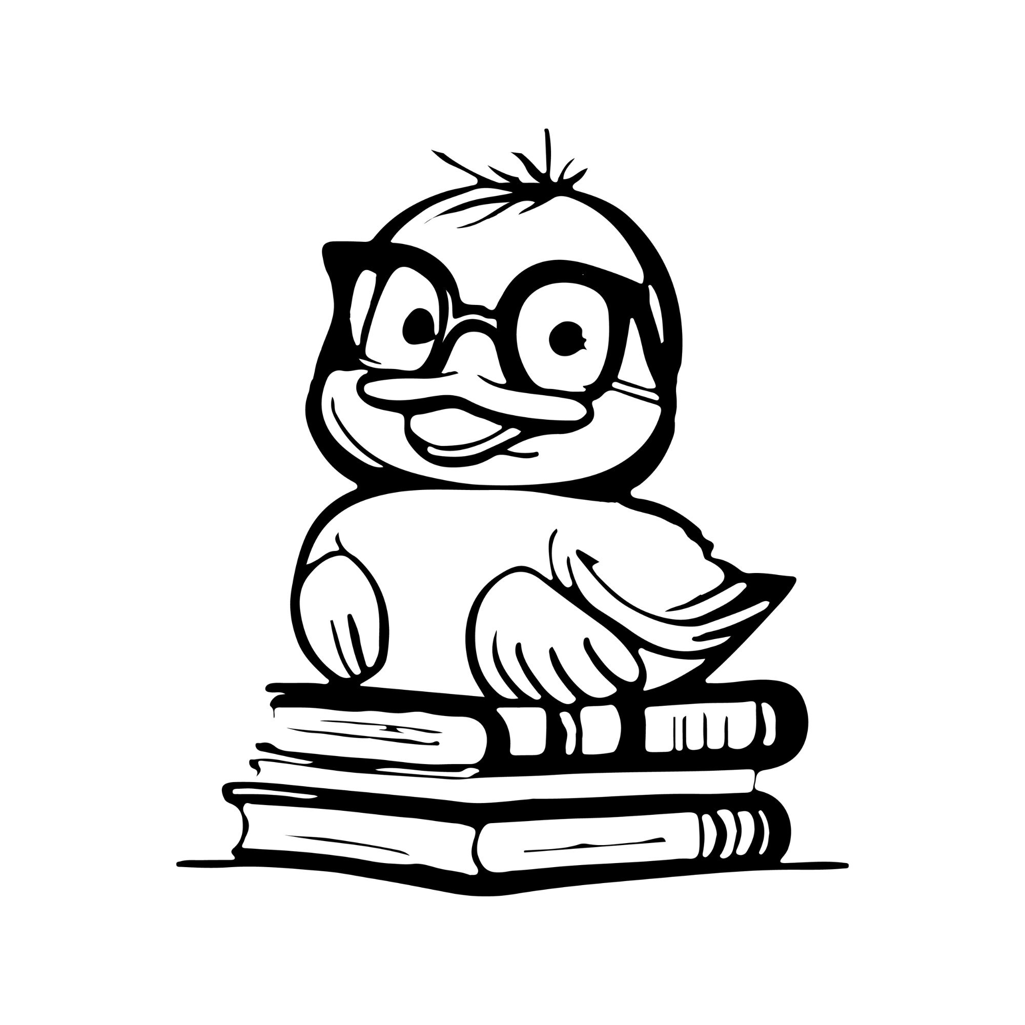 Student Duck Svg, Baby Duck With Books, Funny Animals Svg, Cute Duck ...
