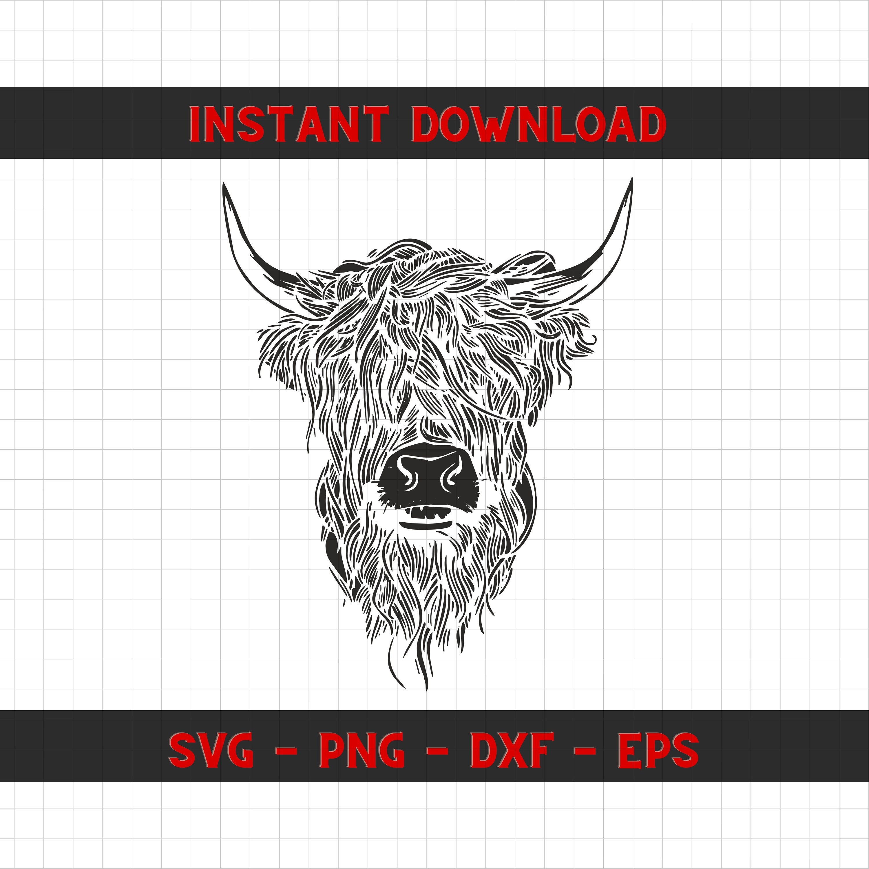 Highland Cow SVG, Hairy Cow SVG, Highland Cattle SVG, Highland Cow ...