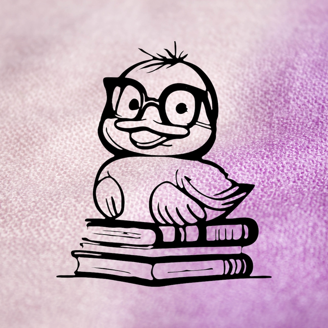 Student Duck Svg, Baby Duck With Books, Funny Animals Svg, Cute Duck ...