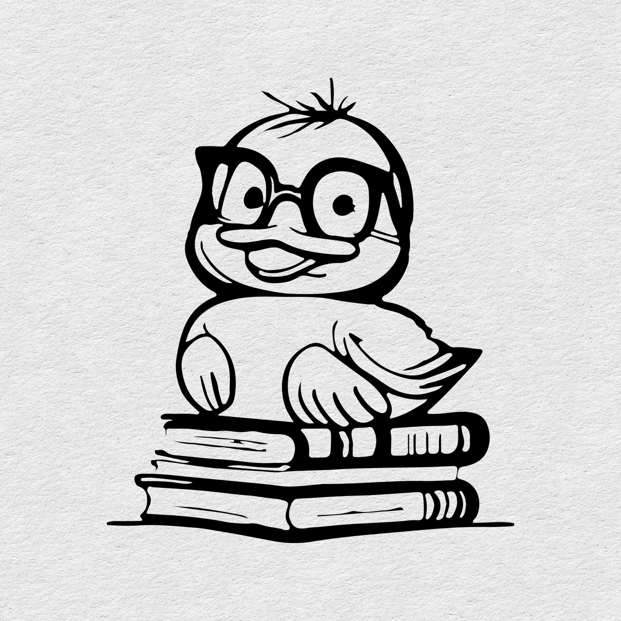 Student Duck Svg, Baby Duck With Books, Funny Animals Svg, Cute Duck ...