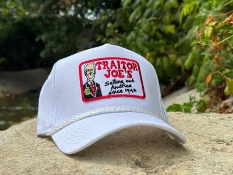 Handcrafted traitor Joe Patch Funny Snapback Mesh Hat Handcrafted Rope ...