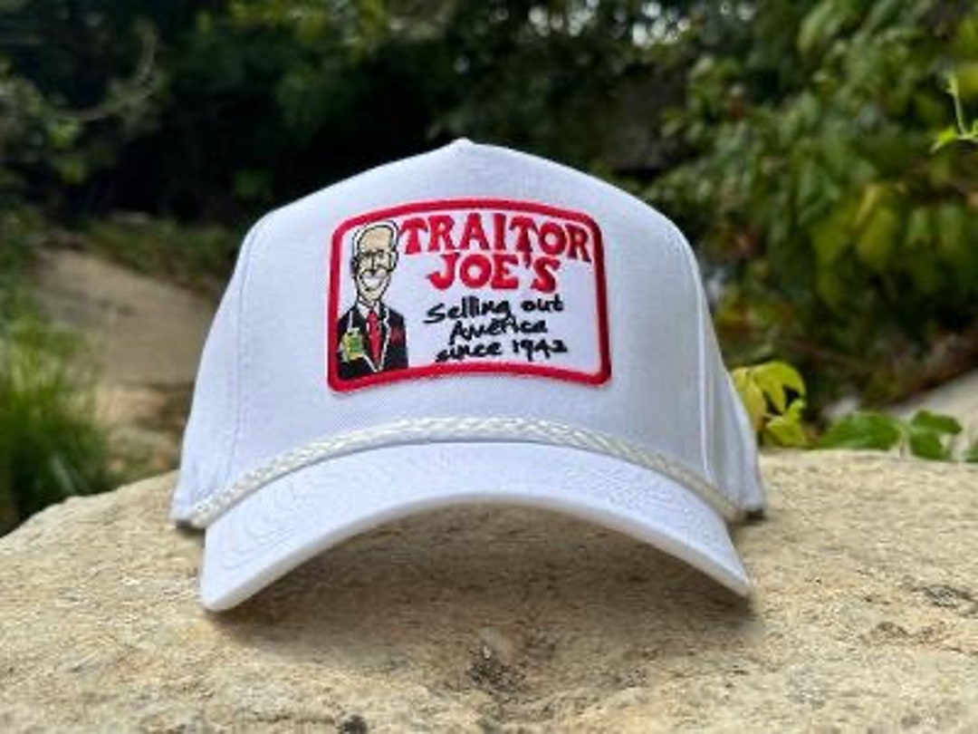 Handcrafted traitor Joe Patch Funny Snapback Mesh Hat Handcrafted Rope ...